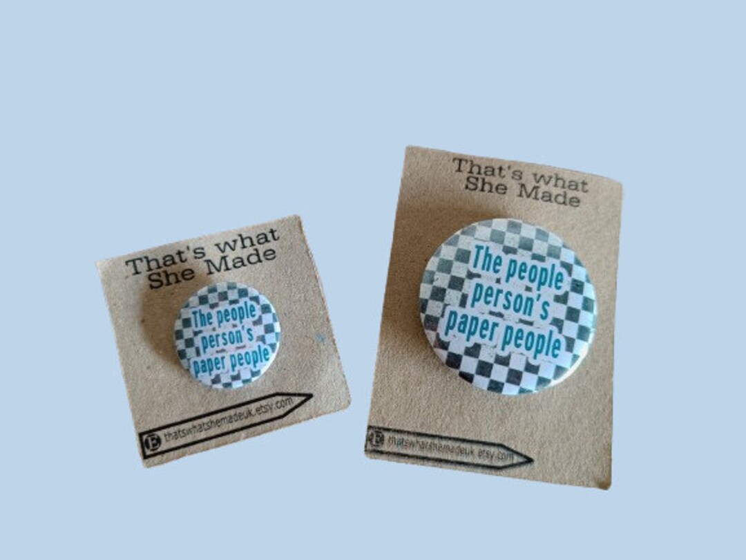 The Office Inspired Pin Badge | People Person's Paper People | 25mm 0r ...