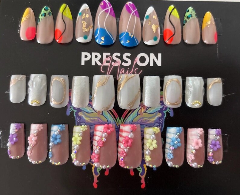 Ultimate Luxury Custom Press-on Nail Bundle - Etsy