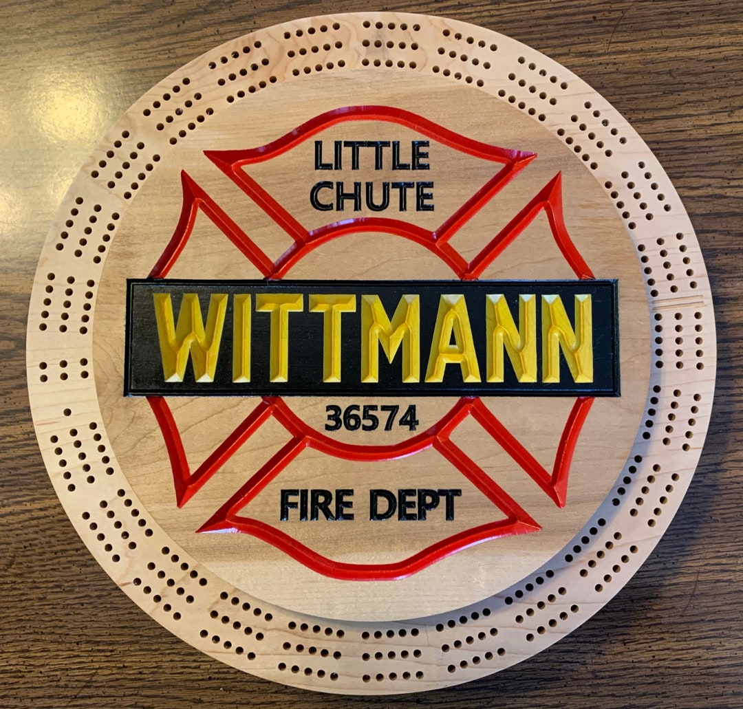 Custom Firefighter Cribbage Board - Etsy