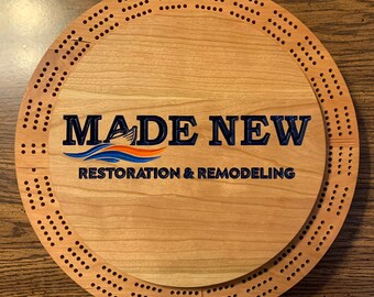 Custom Cribbage Board With Logo - Etsy