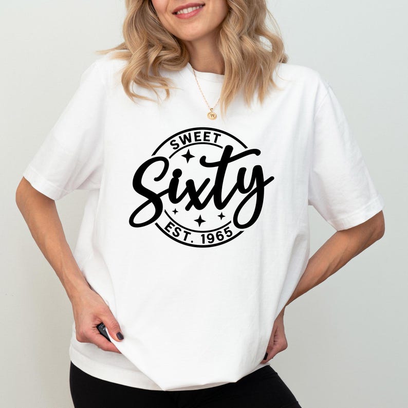 Sweet 60 Birthday Shirt, Sixtieth Birthday Party Top, Sixty Matching ...