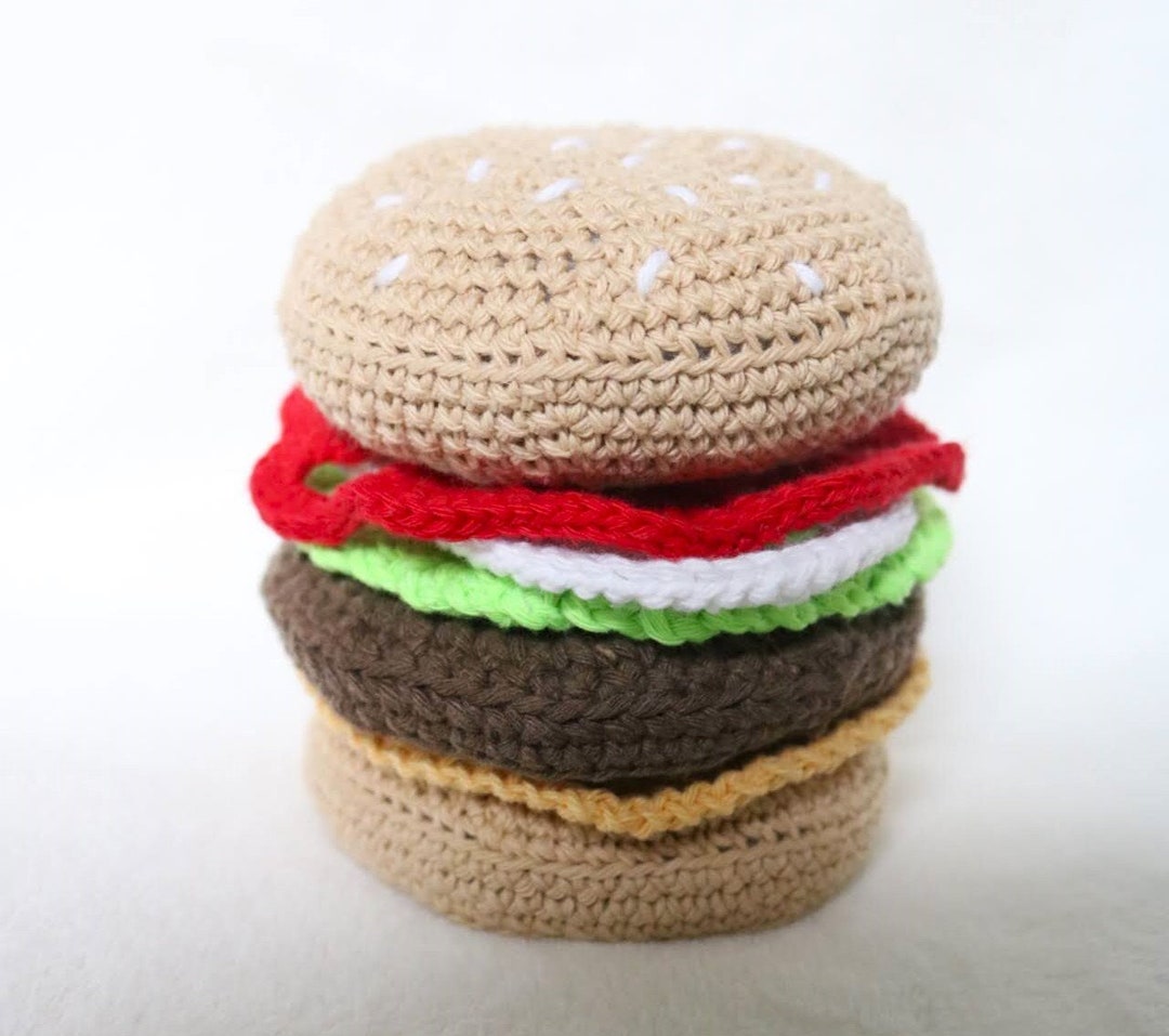 Montessori Sensory Rings / Burger Toy / Baby Stacking Toy - Etsy
