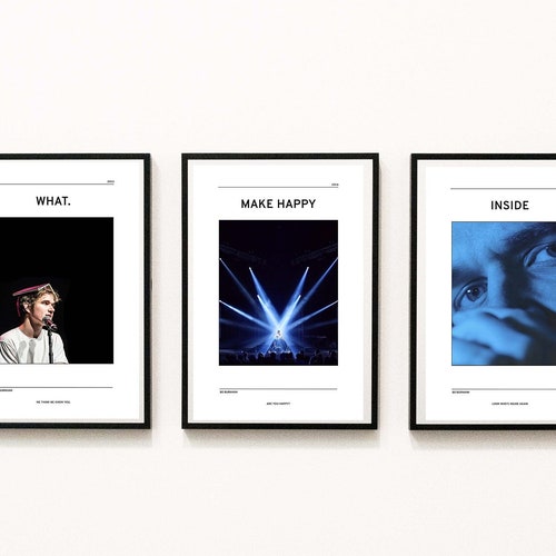 Bo Burnham Poster Set SET OF 3 Bo Burnham Art Print Make - Etsy