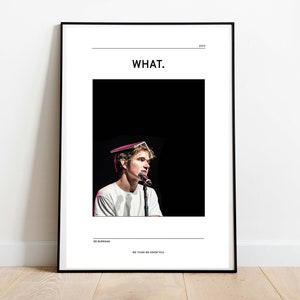 Bo Burnham Poster Set (SET OF 4) | Bo Burnham Art Print | Make Happy | Inside | Burnham | What ...