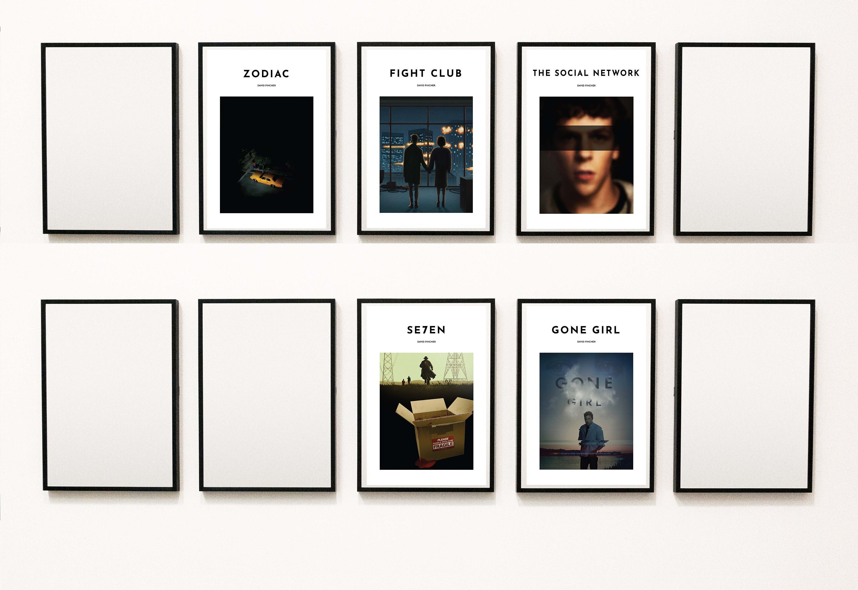 David Fincher Poster Set | Fight Club Poster | Gone Girl Se7en Social ...