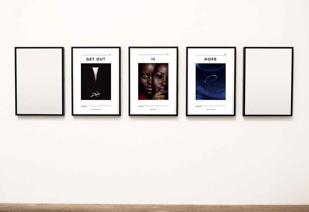 Jordan Peele Poster Set | Get Out, Nope, Us Movie Poster Set | Jordan ...