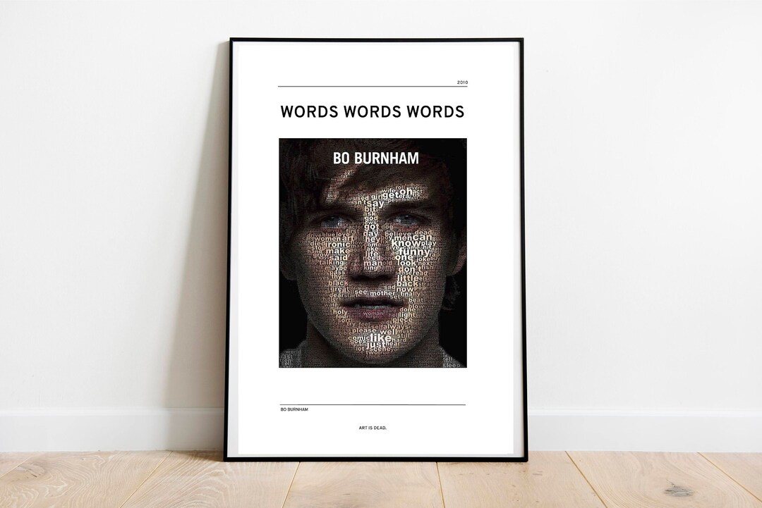Bo Burnham Words Words Words Art Print | Bo Burnham Poster | Bo Burnham Wall Art | Words Words ...