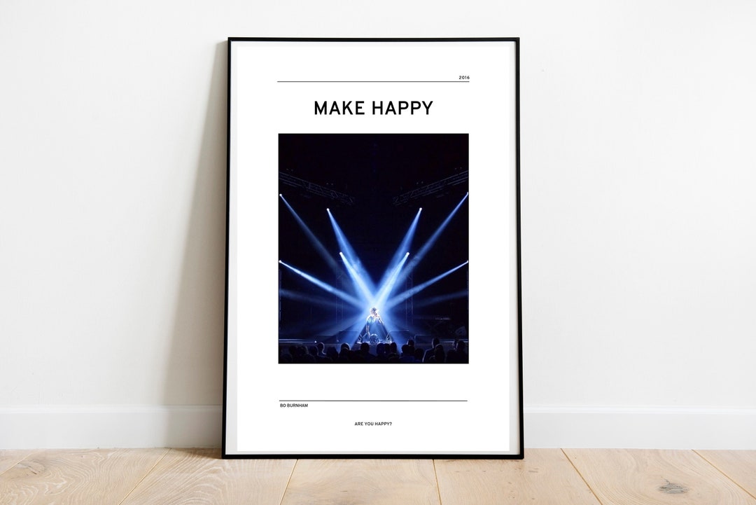 Bo Burnham Inspired Digital Art Print | Bo Burnham - Make Happy Poster ...