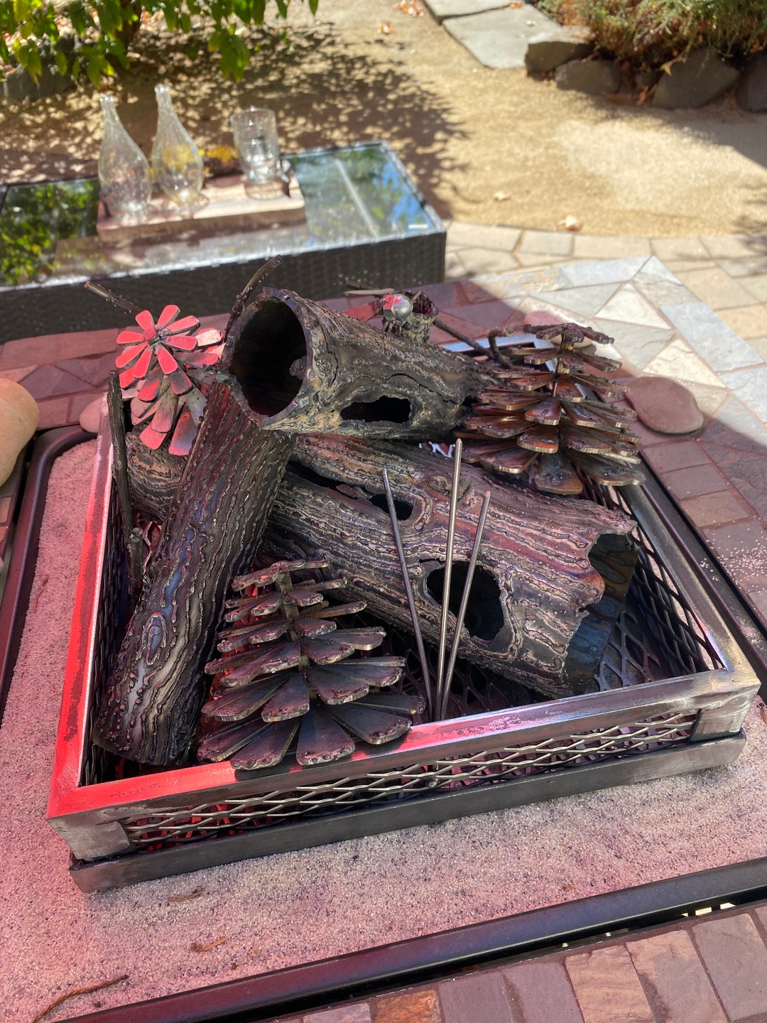 12 Square Fire Pit Basket - Etsy