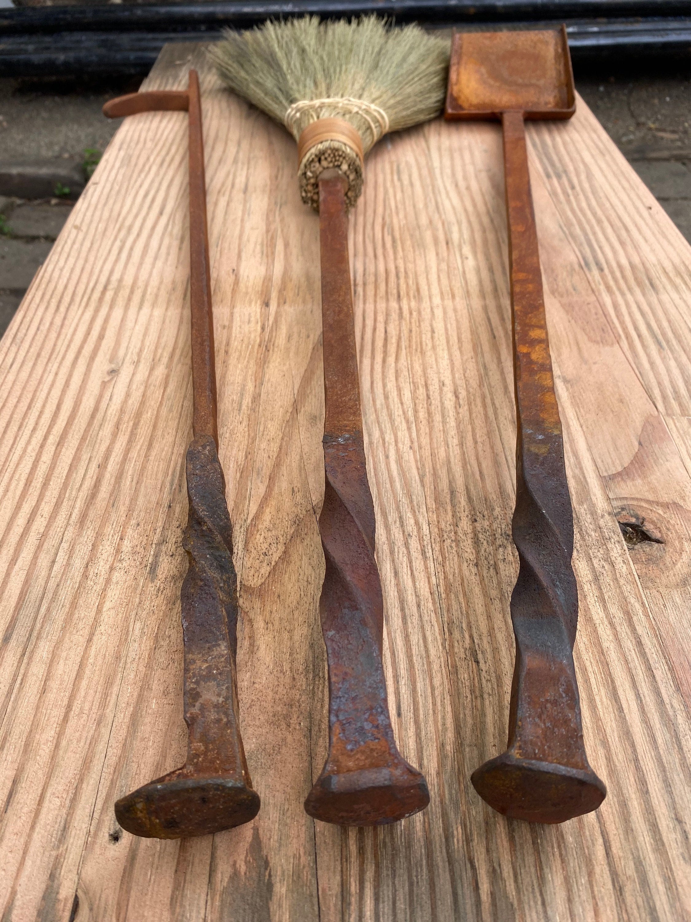 Vintage Fireplace Tool Set 3 Piece - Etsy