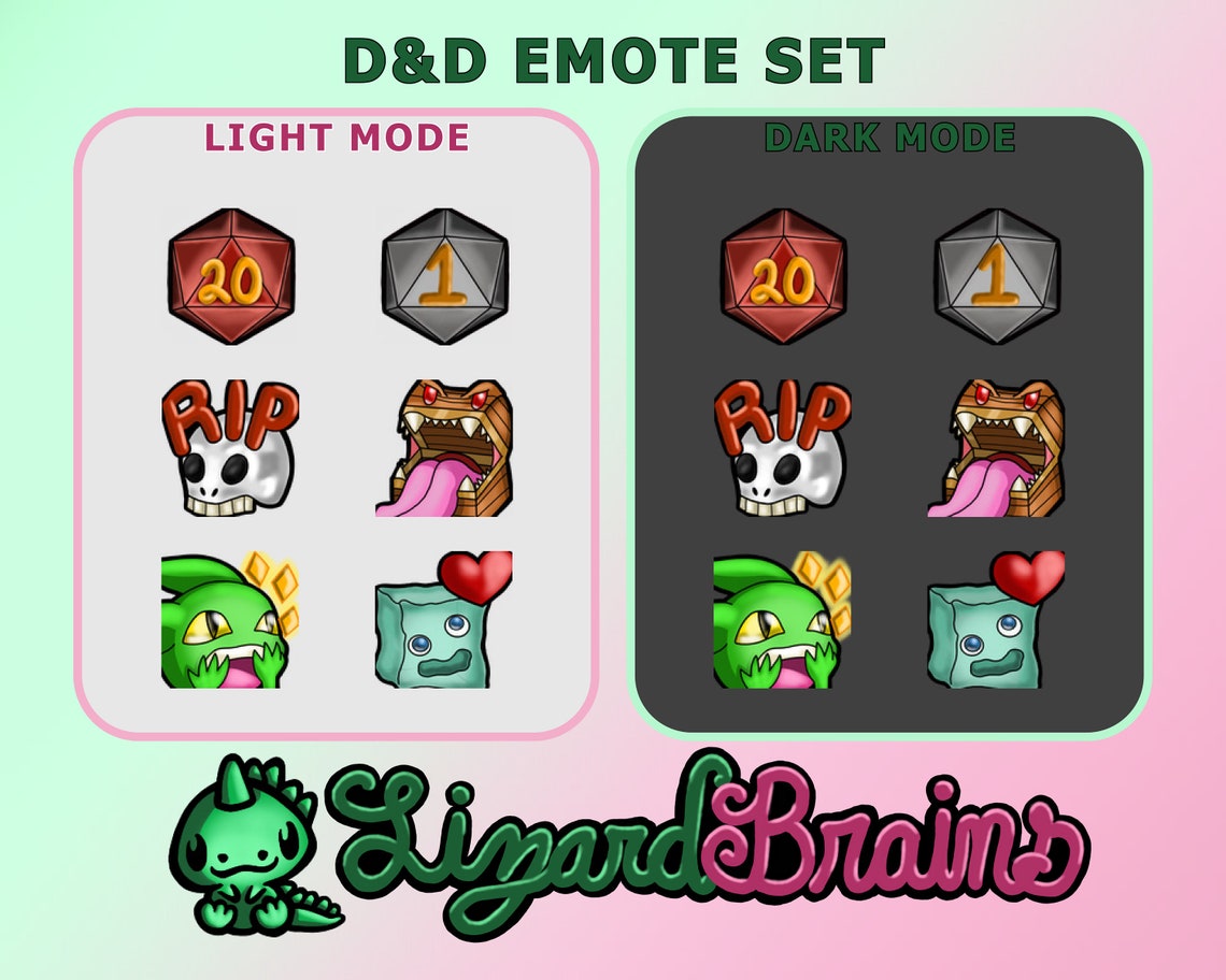Dungeons and Dragons Emotes / D&D Set for Twitch and Discord / - Etsy