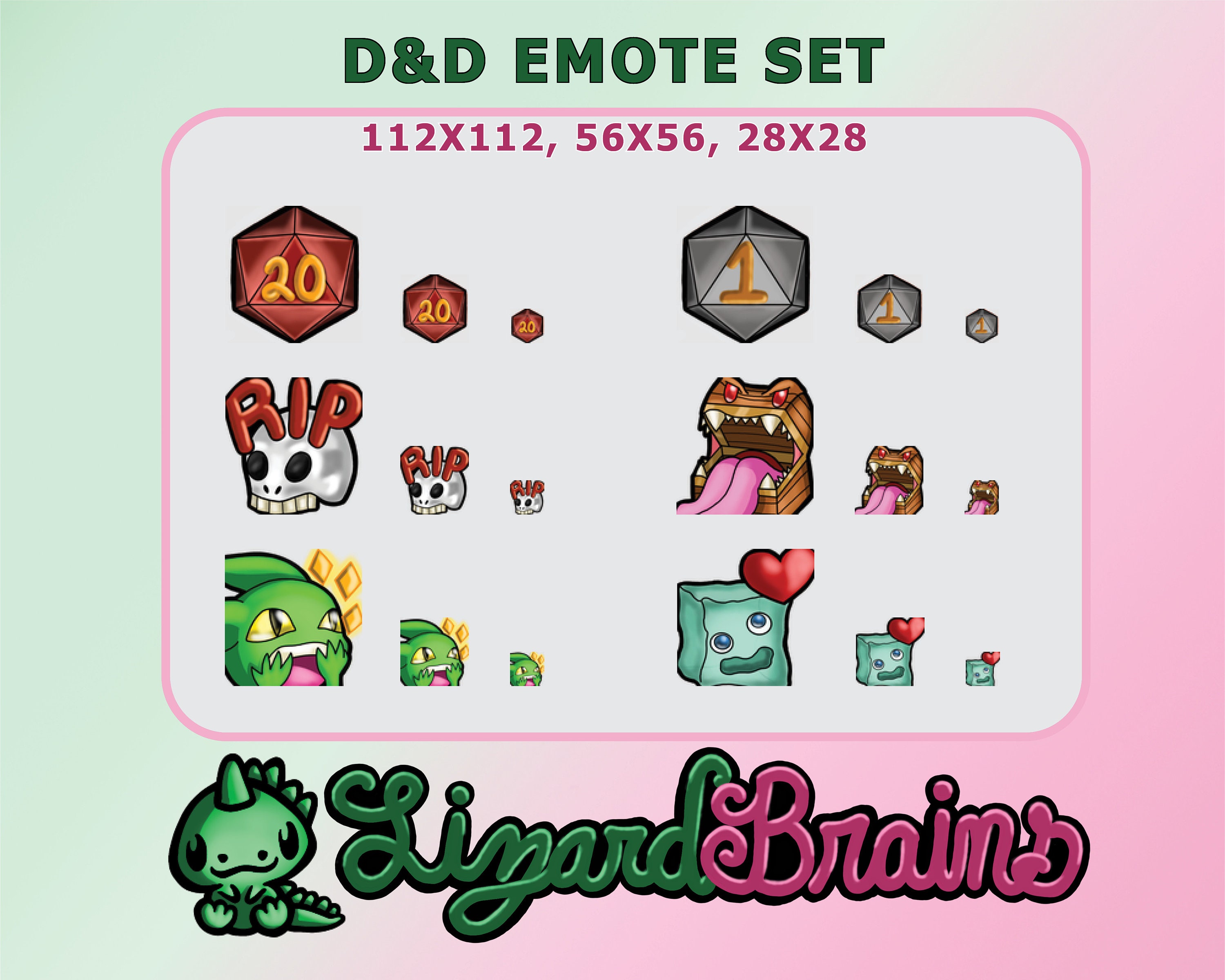 Dungeons and Dragons Emotes / D&D Set for Twitch and Discord / - Etsy