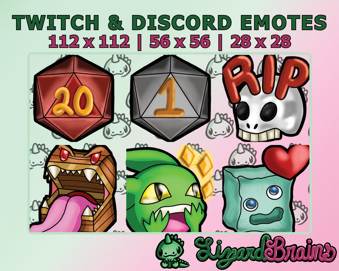 Dungeons and Dragons Emotes / D&D Set for Twitch and Discord / - Etsy