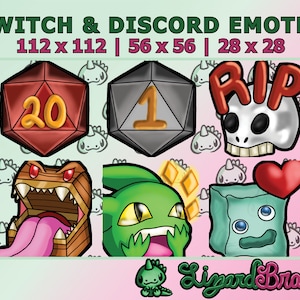 Dungeons and Dragons Emotes / D&D Set for Twitch and Discord / - Etsy