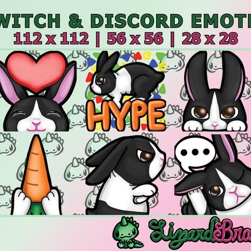 BUNNY EMOTE 10 Rabbit Emotes for Twitch and Discord Cute - Etsy
