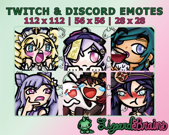 Genshin Emote Pack Barbara Qiqi Kaeya Keqing Hu Tao - Etsy