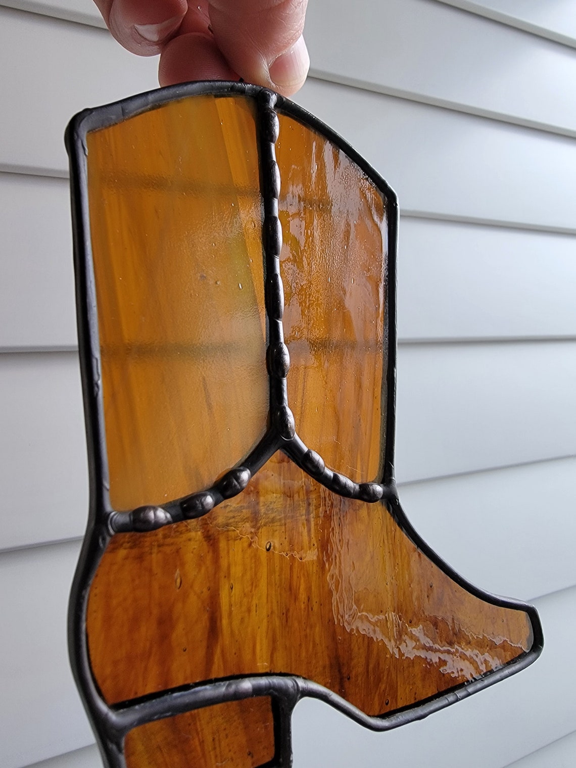 Stained Glass Cowboy Boot Cowgirl Boot Suncatcher - Etsy