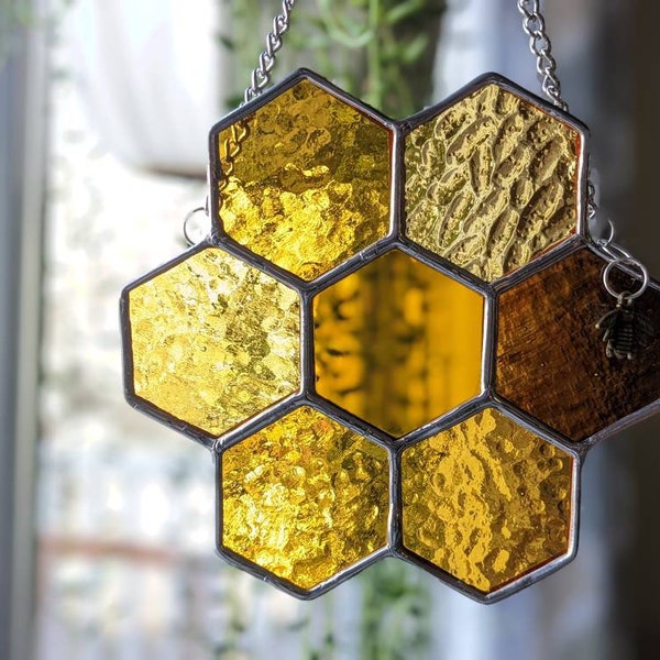 Honeycomb Stained Glass - Etsy