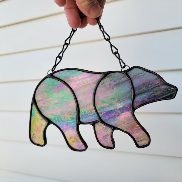 Stained Glass Bear - Etsy