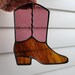 Stained Glass Cowboy Boot Cowgirl Boot Suncatcher - Etsy