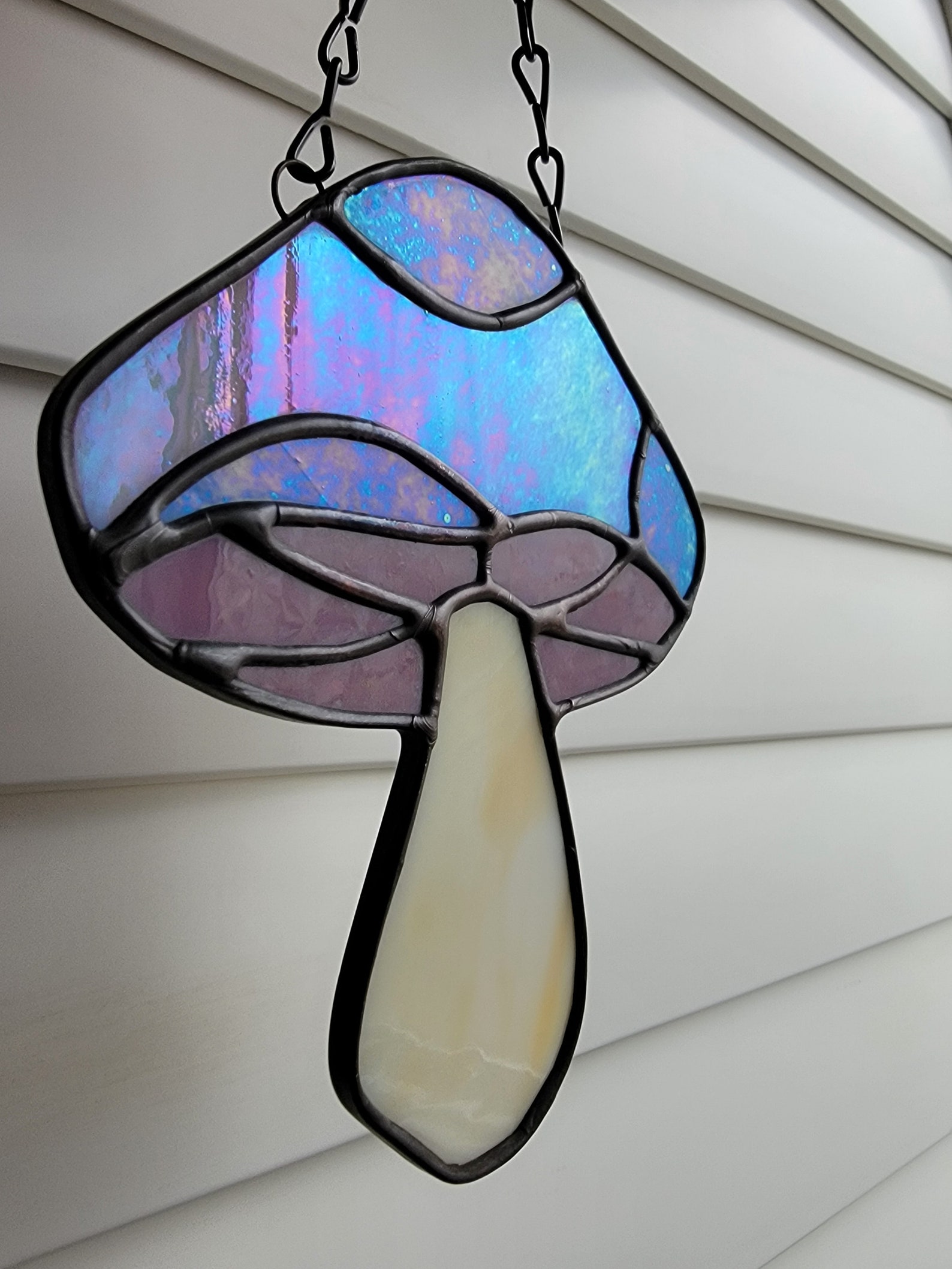 Mushroom Stained Glass Suncatcher, Forest Decor, Magic Mushroom, Window ...