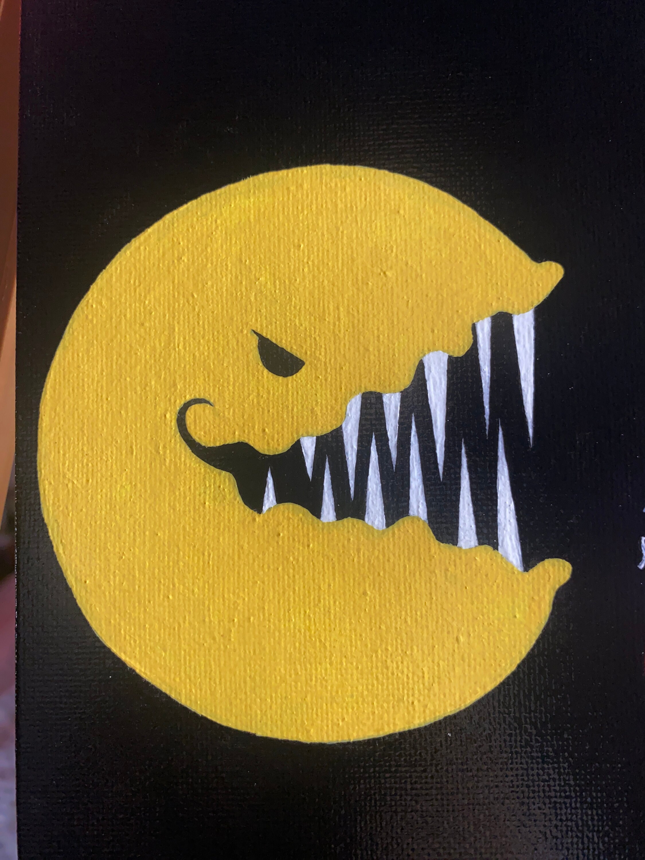 Monster Pac Man Acrylic Painting - Etsy