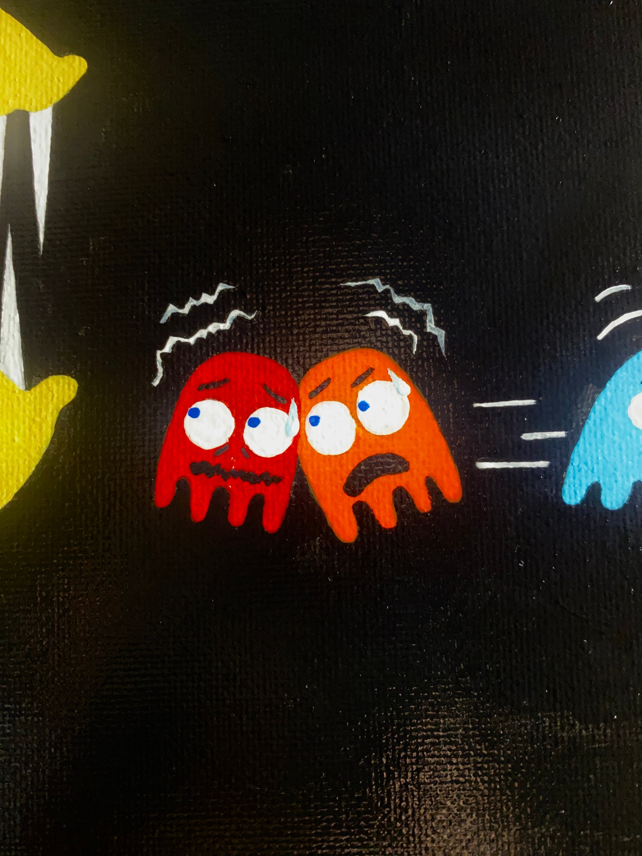 Monster Pac Man Acrylic Painting - Etsy
