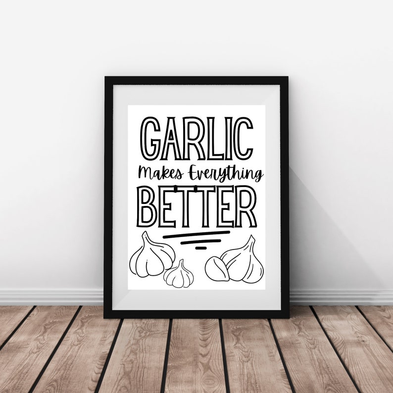 Air Bnb, VRBO, Rental Bathroom Sign, Kitchen Sign, Garlic Sign, Garlic ...