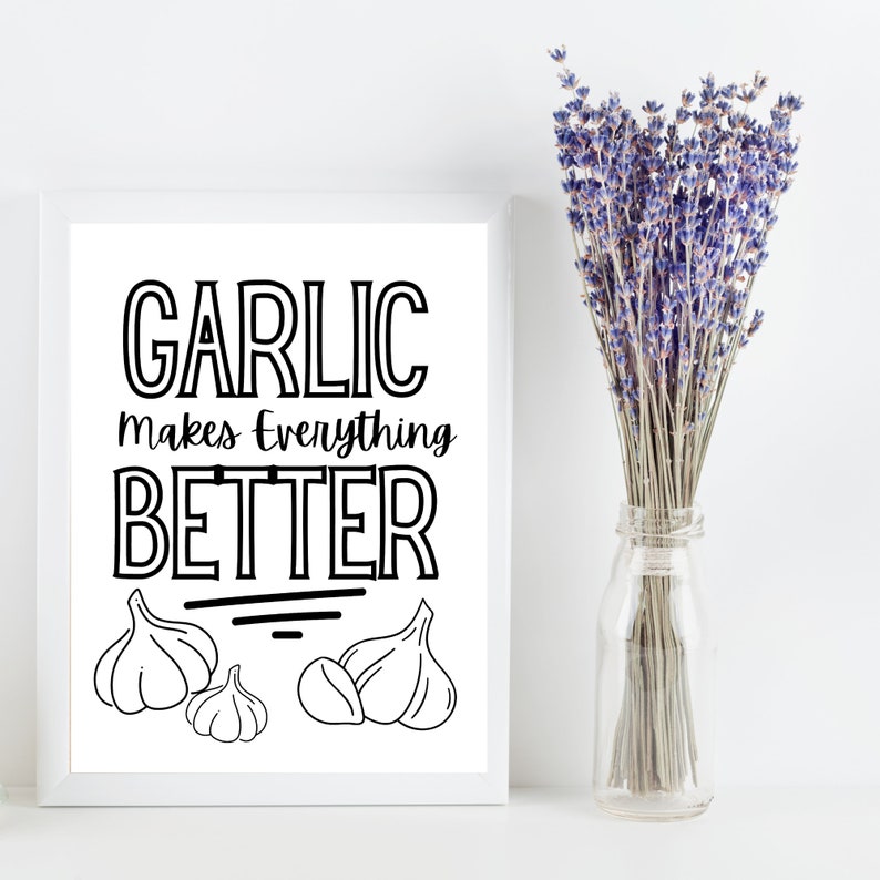 Air Bnb, VRBO, Rental Bathroom Sign, Kitchen Sign, Garlic Sign, Garlic ...