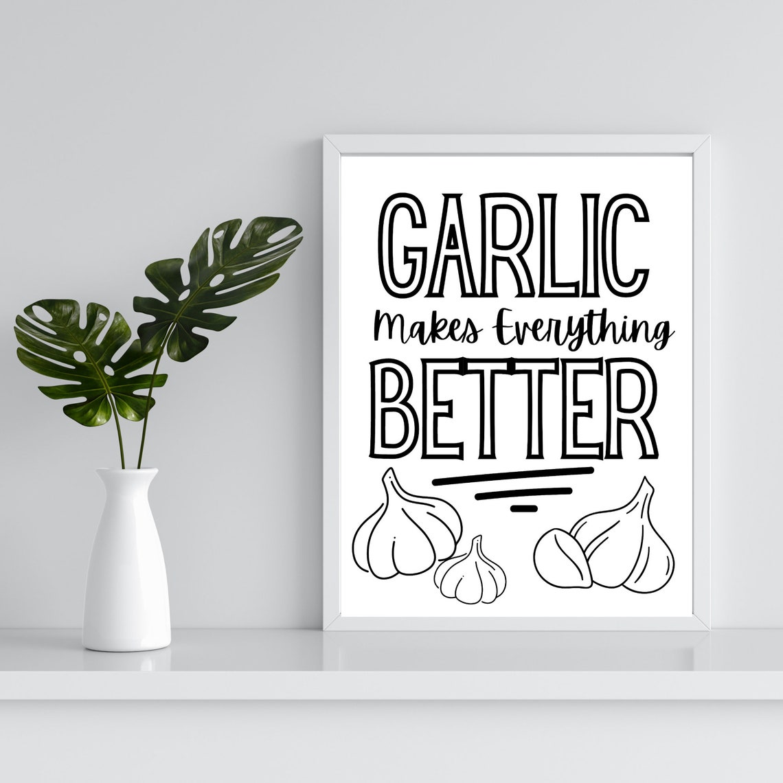 Air Bnb, VRBO, Rental Bathroom Sign, Kitchen Sign, Garlic Sign, Garlic ...