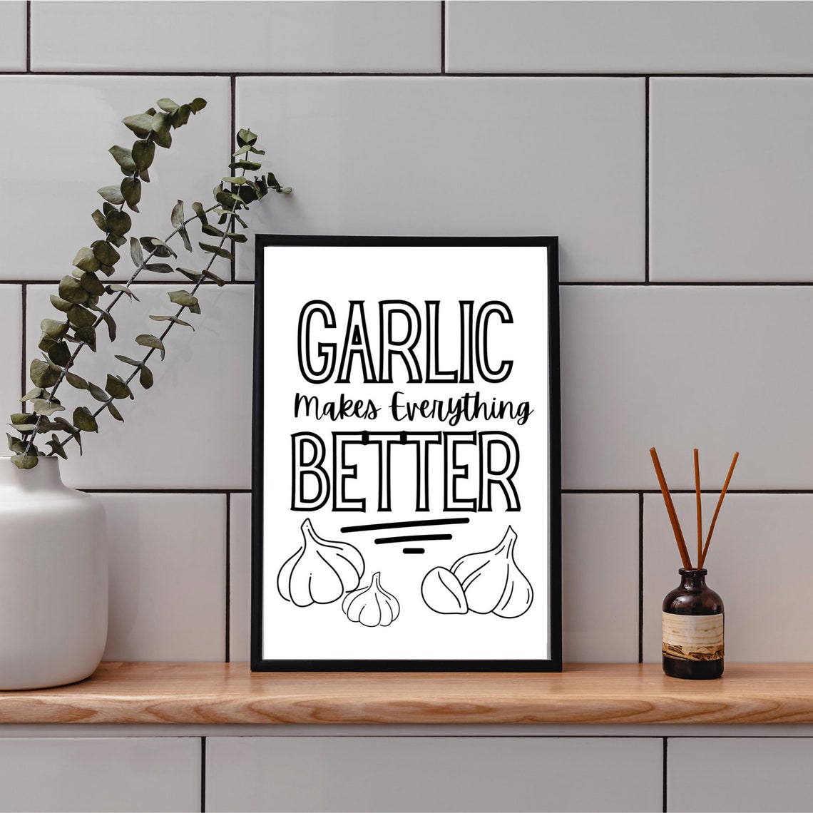 Air Bnb, VRBO, Rental Bathroom Sign, Kitchen Sign, Garlic Sign, Garlic ...