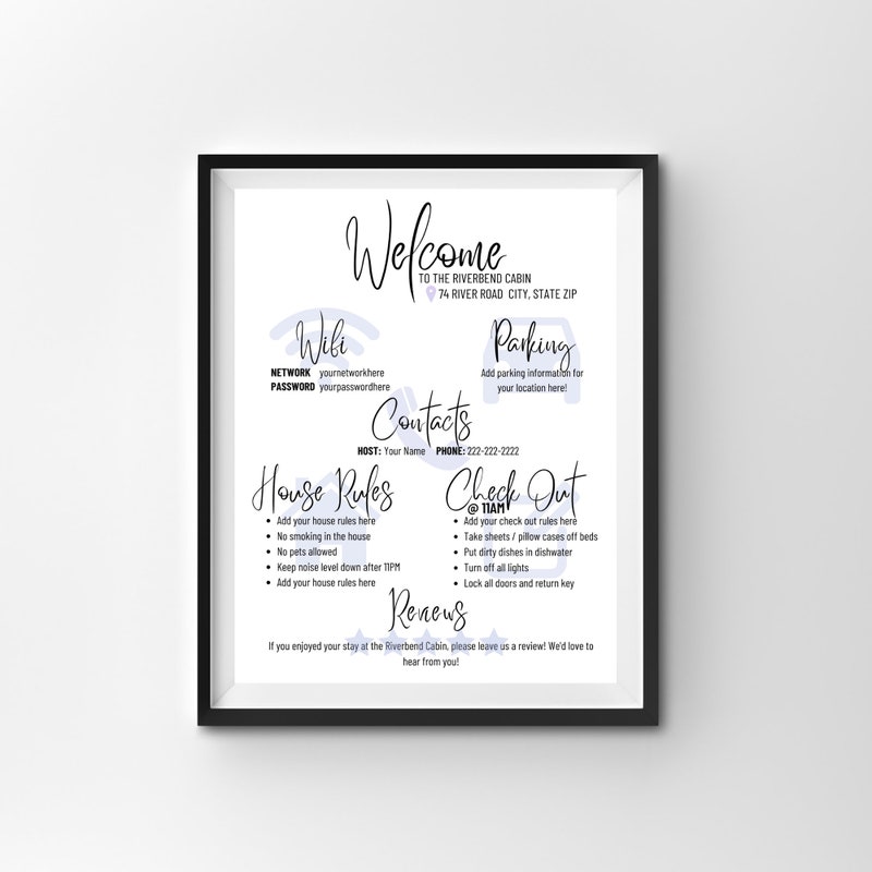 Air Bnb Welcome Book - Etsy