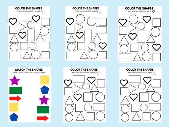 Finding Shapes Worksheet Kindergarten