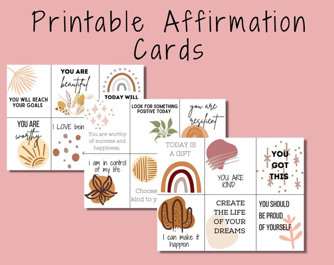 Printable Affirmation Hearts for Valentine's Day 16 Ready Made and 2 ...