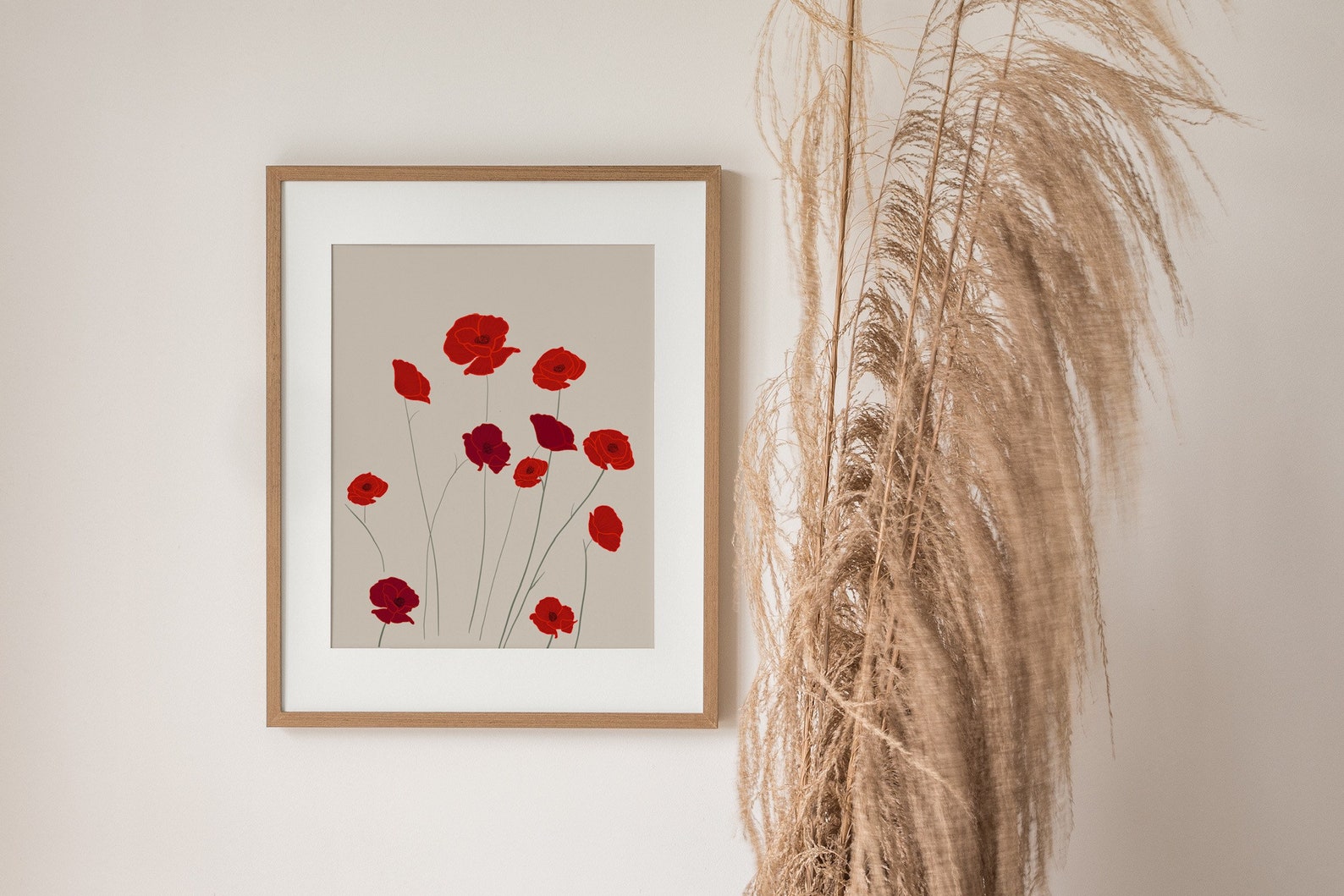 Red Poppy Flower Print Botanical Art Print Flower Wall Art - Etsy