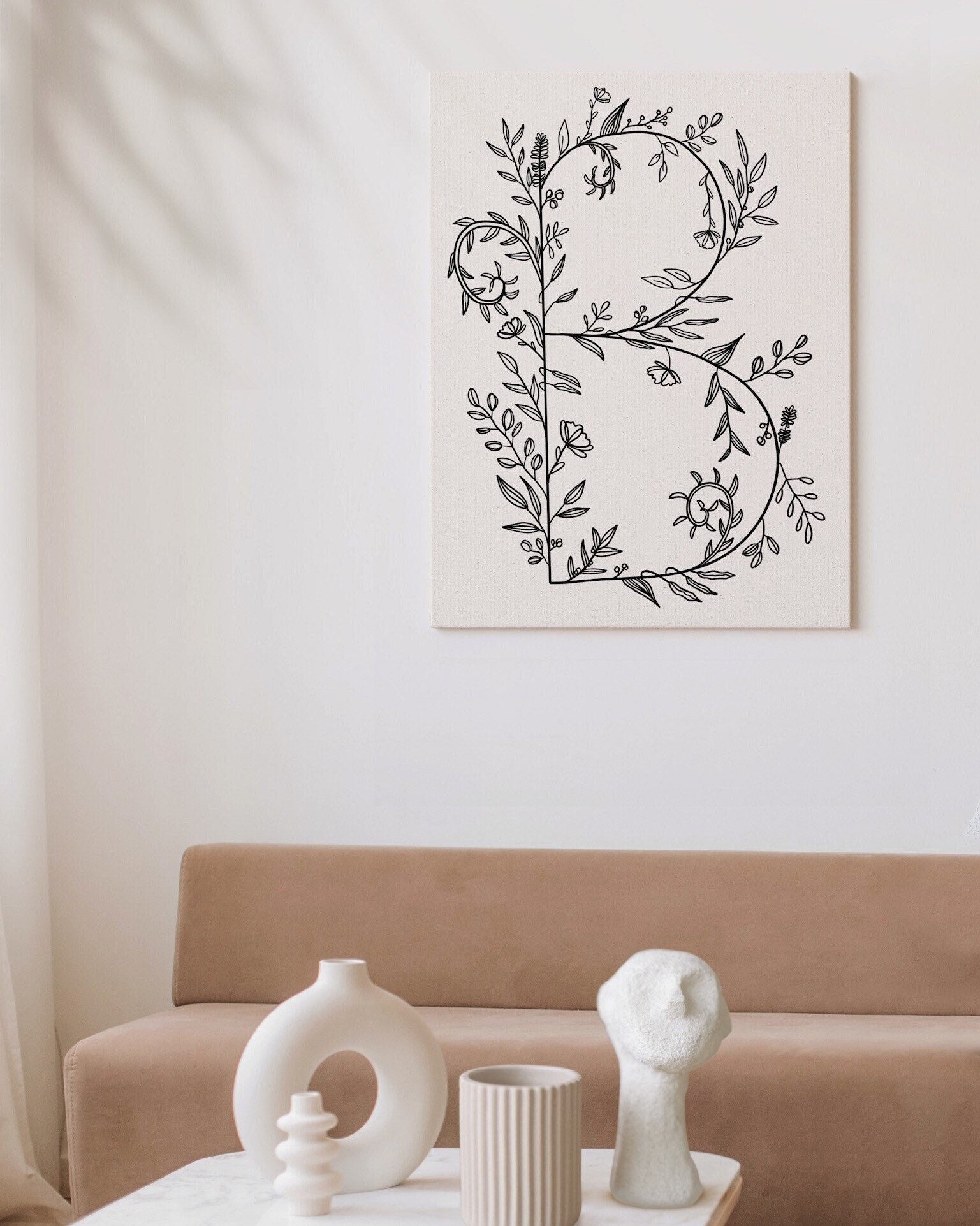 Custom Letter Sign Custom Initial Print Monogram Sign | Etsy