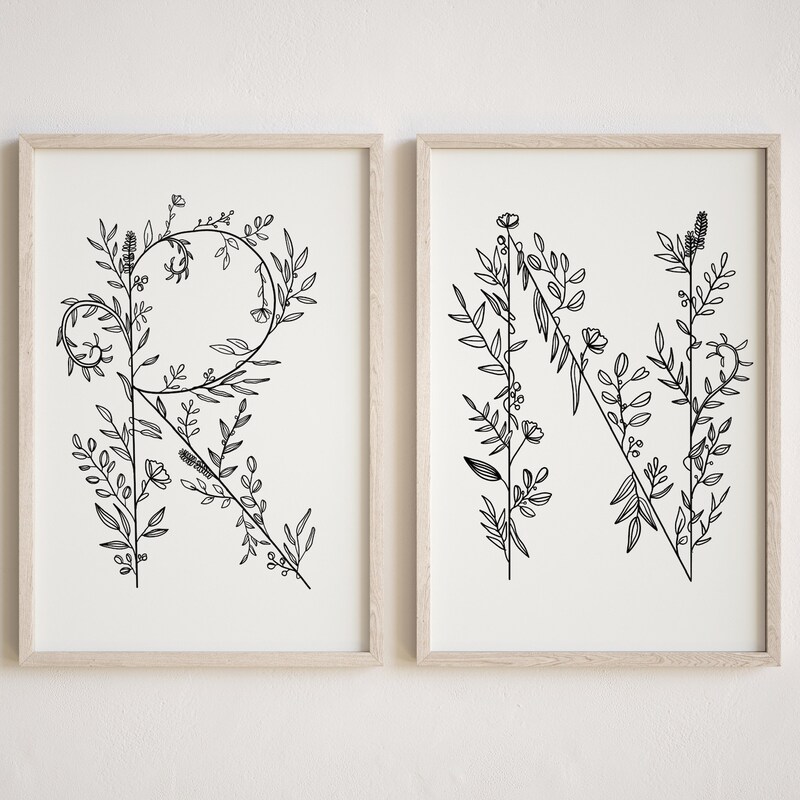 Initial Wall Decor - Etsy