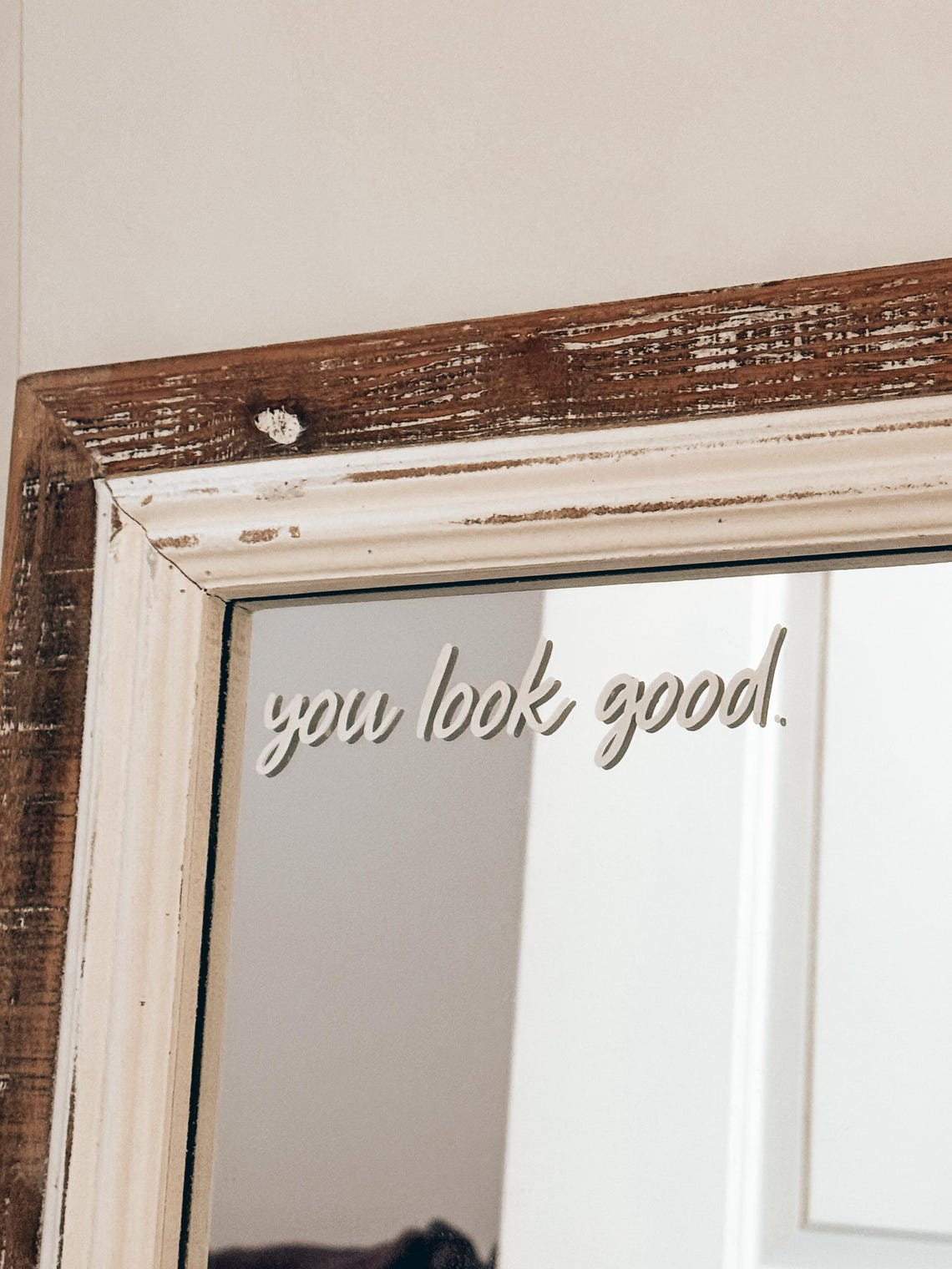 You Look Good Mirror Decal, Positive Affirmation Mirror, Bathroom ...