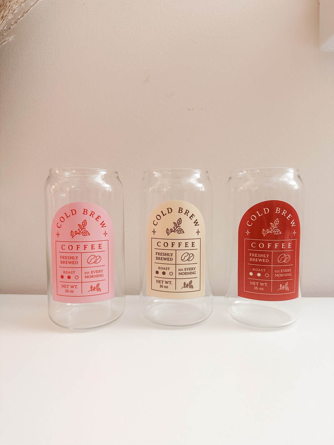 Cold Brew Coffee Cup, Cute Iced Coffee Cup, Iced Coffee 20oz Cup, Tall ...