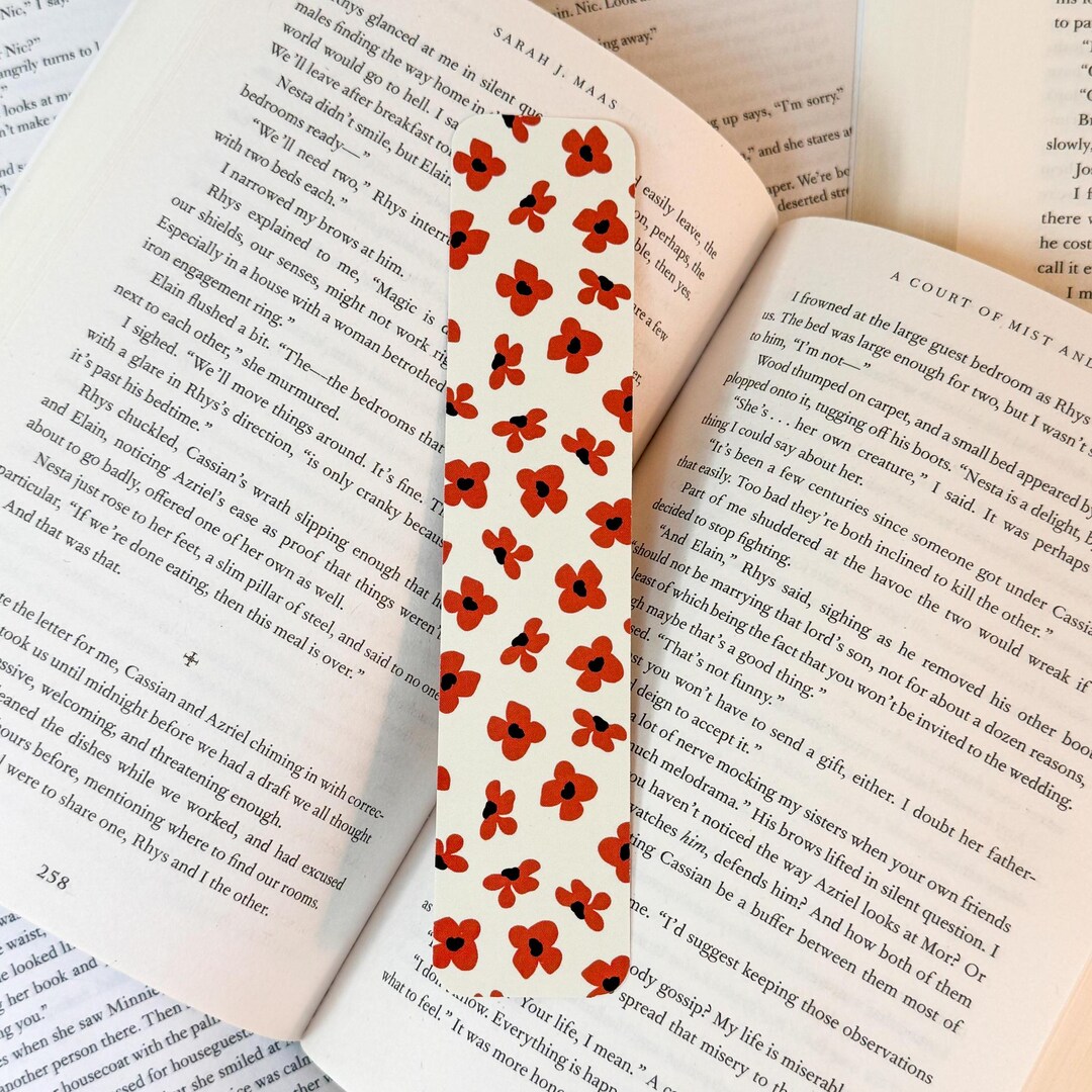 Floral Bookmark, Red Poppy Bookmark, Cute Bookmarks, Bookish Finds ...
