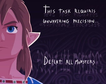 Link the Legend of Zelda Age of Calamity Breath of the Wild Art Print ...