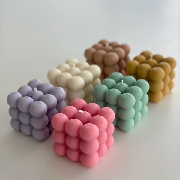 Bubble Cube Candle - Etsy