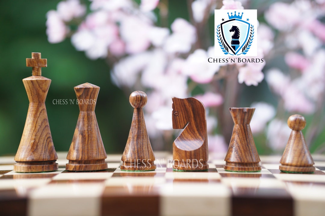 4” Reproduced Cone Style Russian Chess Set/ Minimalist Style Chess ...