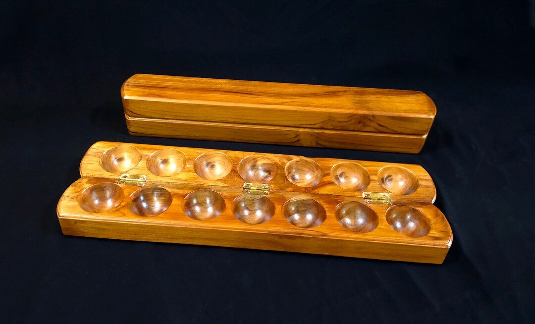 Buy Foldable Wooden Mancala Game: Ali Guli Mane - Traditional Board ...
