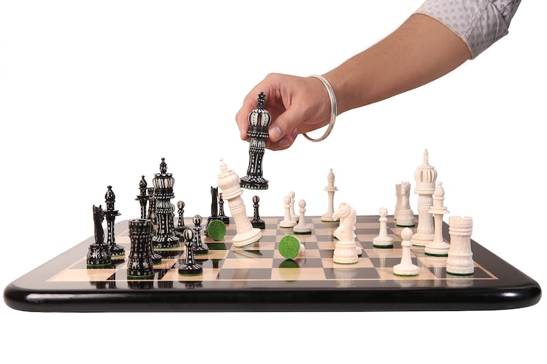 Hand Carved Camel Bone Chess Pieces: 4" King, Unique Collection - Etsy