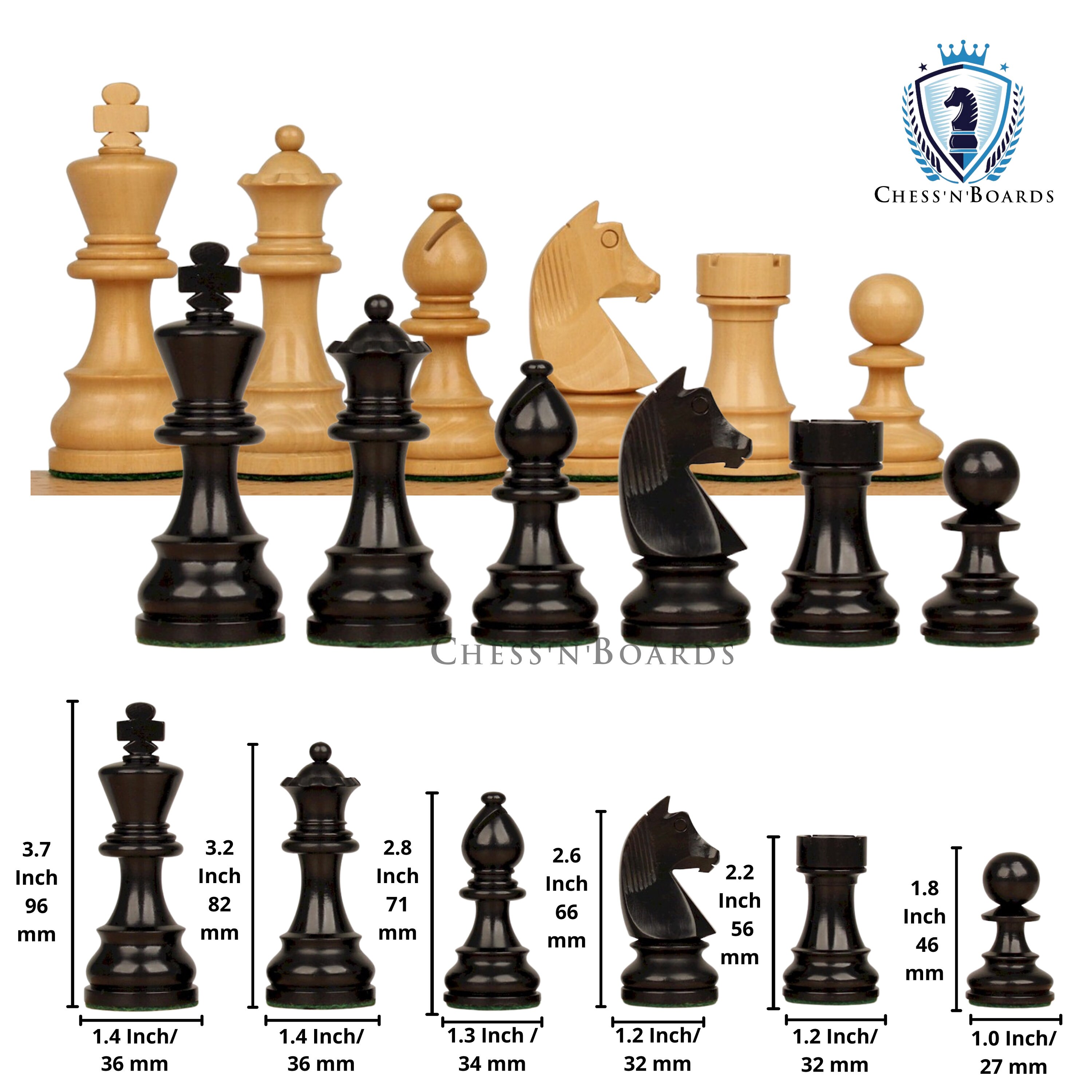 Staunton Style Tournament Series German Knight Wooden - Etsy