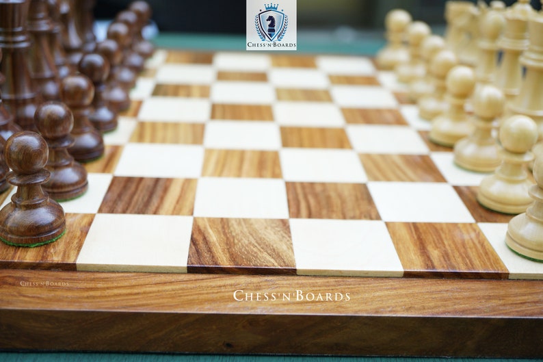 German Knight Tournament Chess Set With Sheesham and Maplewood - Etsy