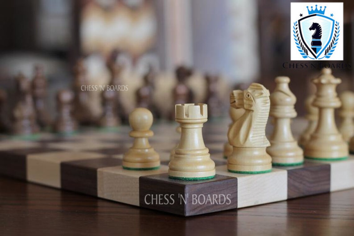 Modern Minimal Borderless Chess Board Made With Maple and - Etsy