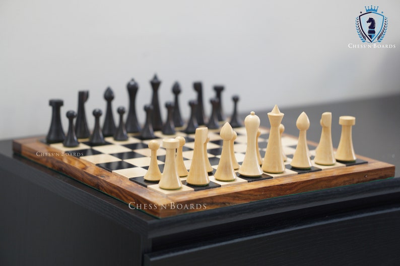 Combo Chess Set Minimalist Style Danish Hermann Ohme Chess - Etsy