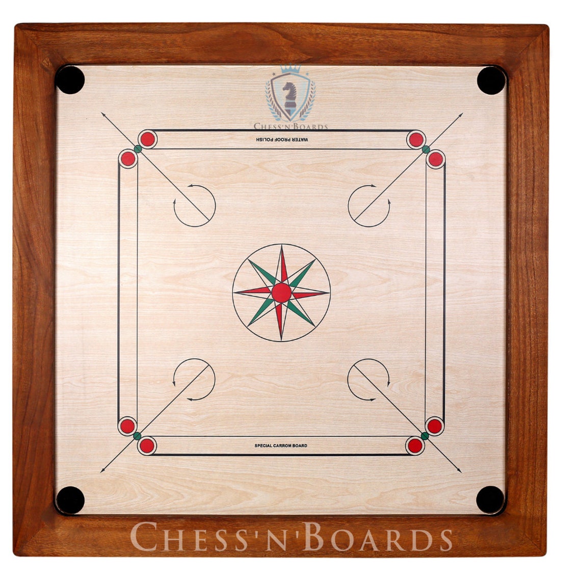 Full Size Carrom Board Game Set: Tournament Edition With Coins ...